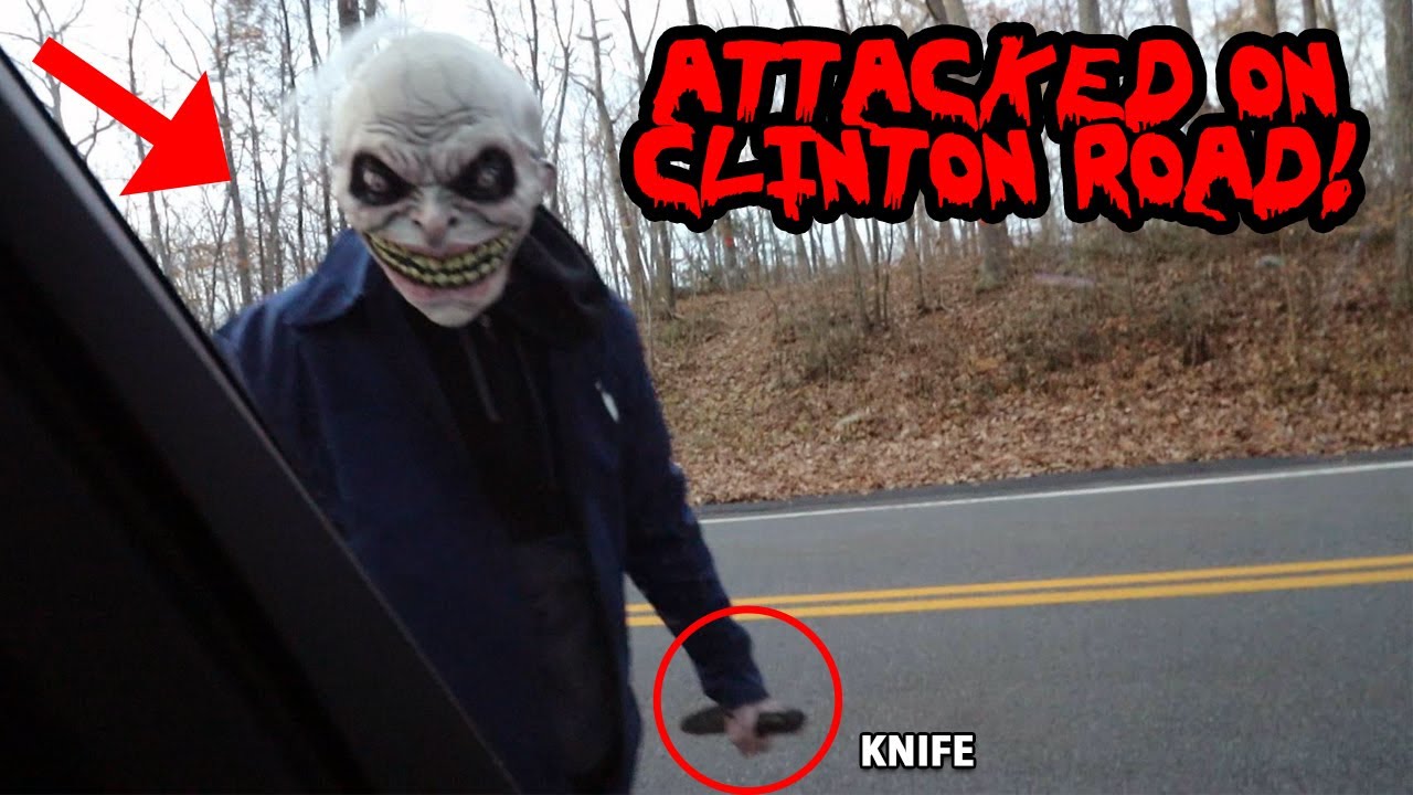 ATTACKED ON HAUNTED CLINTON ROAD BY CRAZY MAN WITH A KNIFE! - YouTube
