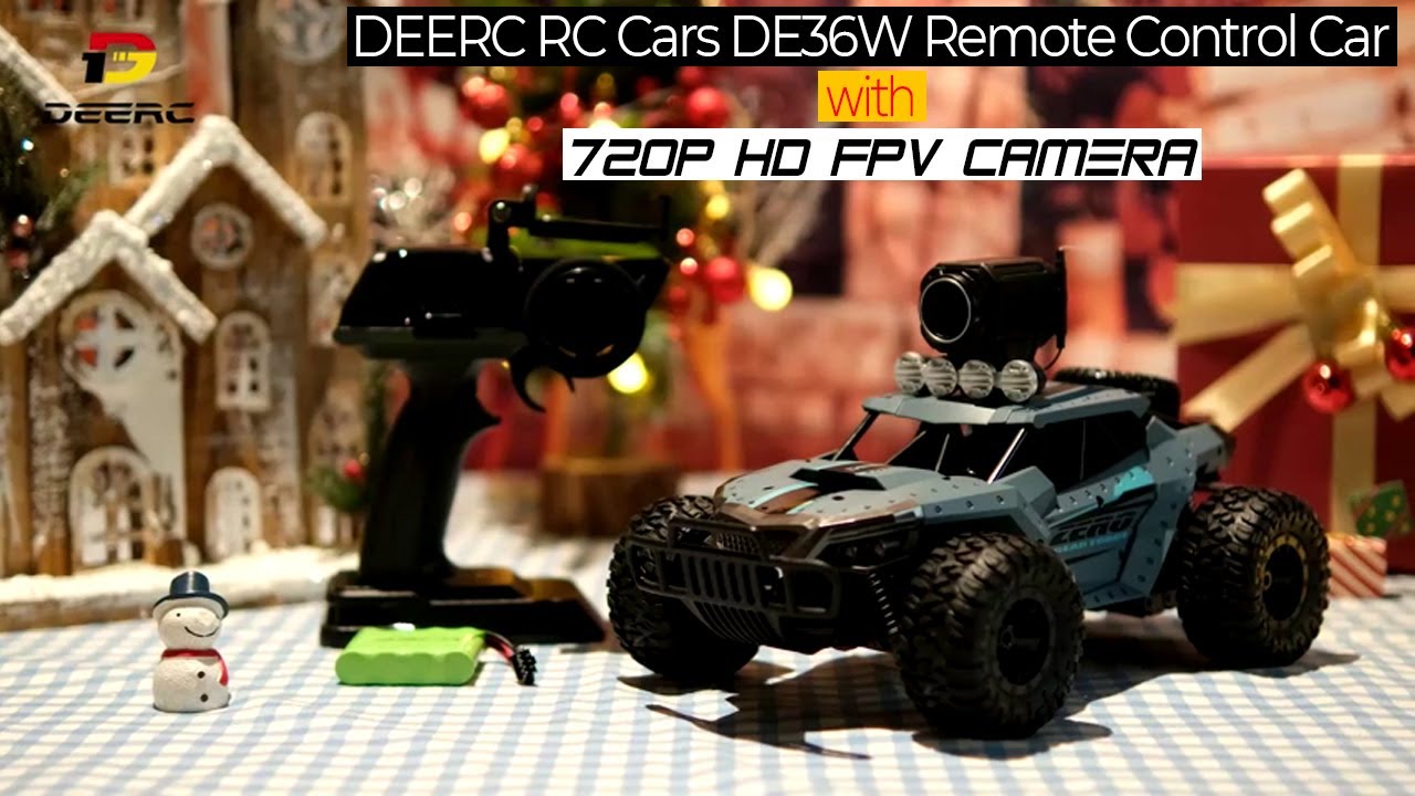 DEERC RC Cars DE36W Remote Control Car with 720P HD FPV Camera, 1/16 ...