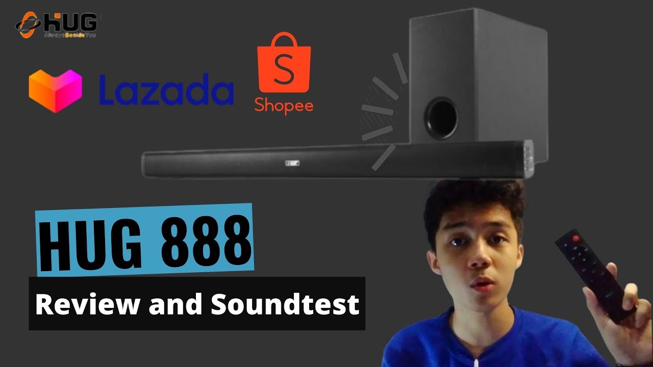 HUG 888 2.1 SOUNDBAR WITH SUBWOOFER REVIEW AND SOUNDTEST | BUDGET ...