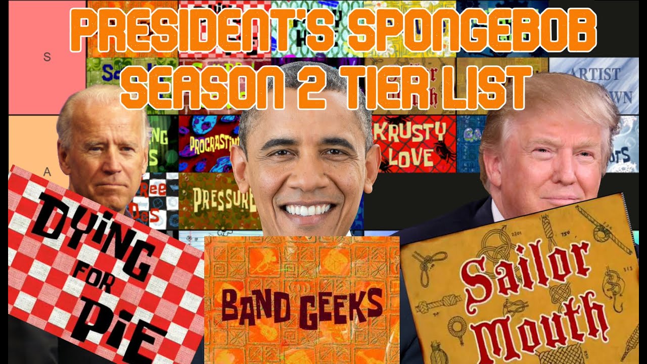 US Presidents Create SpongeBob Season 2 Episode Tier List - A.I. Voice ...