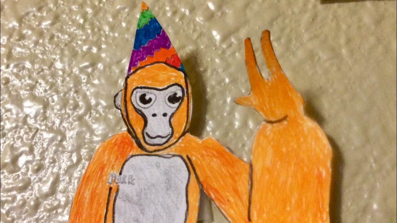 Making gorilla tag gorilla out of clay - YouTube