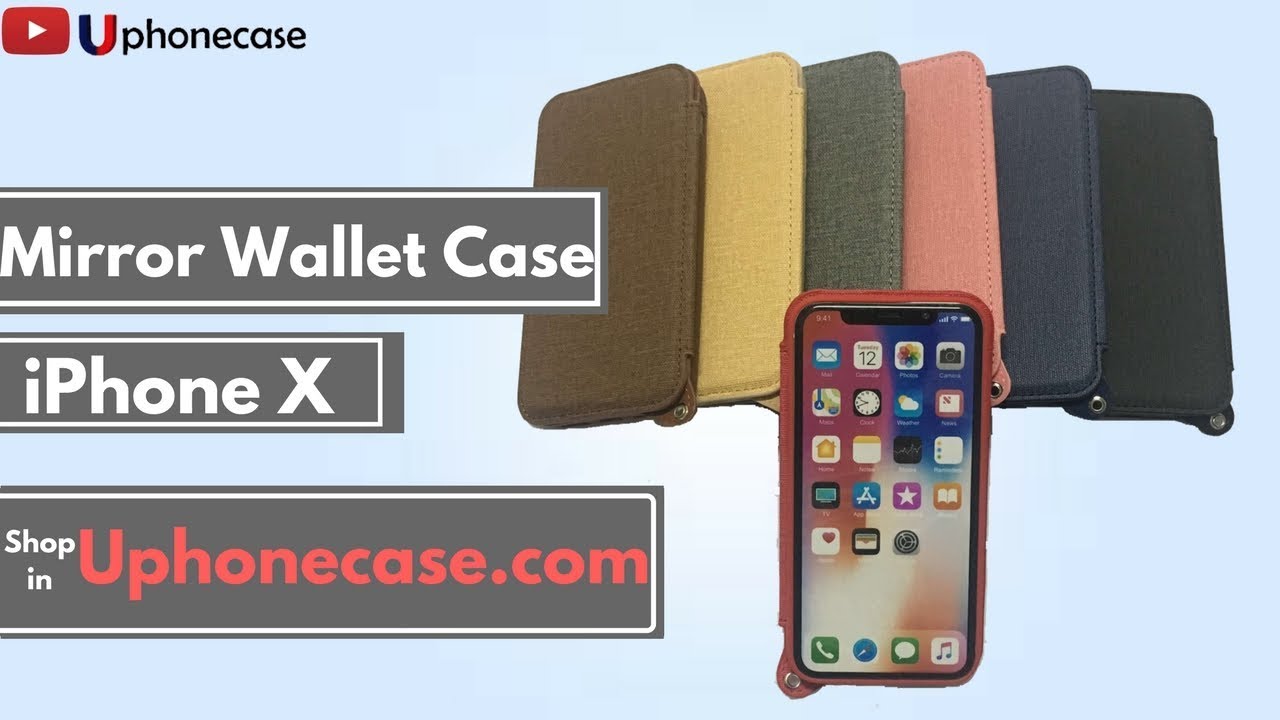 Folio Wallet Case with Mirror for iPhone X | Uphonecase.com - YouTube