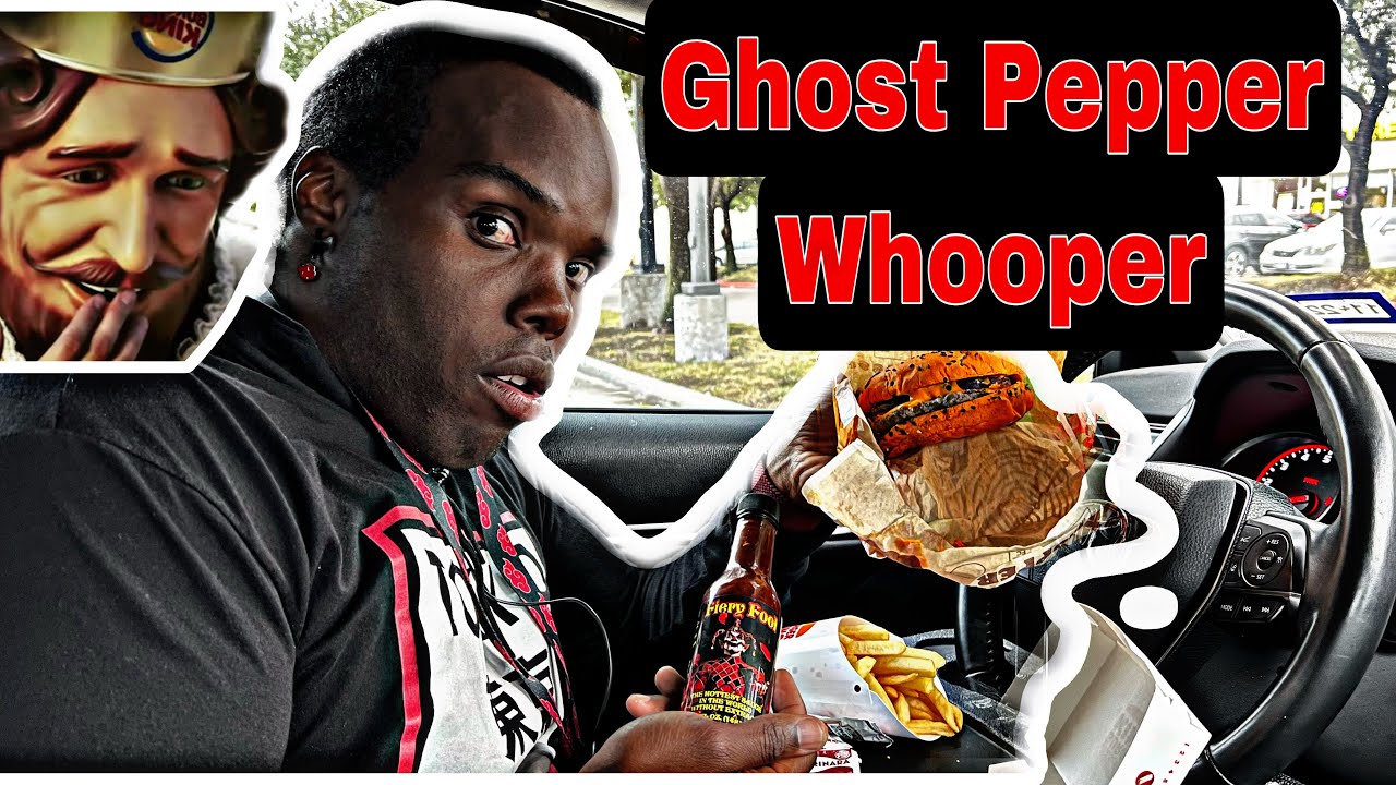 Ghost Pepper Whopper @ Burger King/ Fiery Fool Hot Sauce Added - YouTube