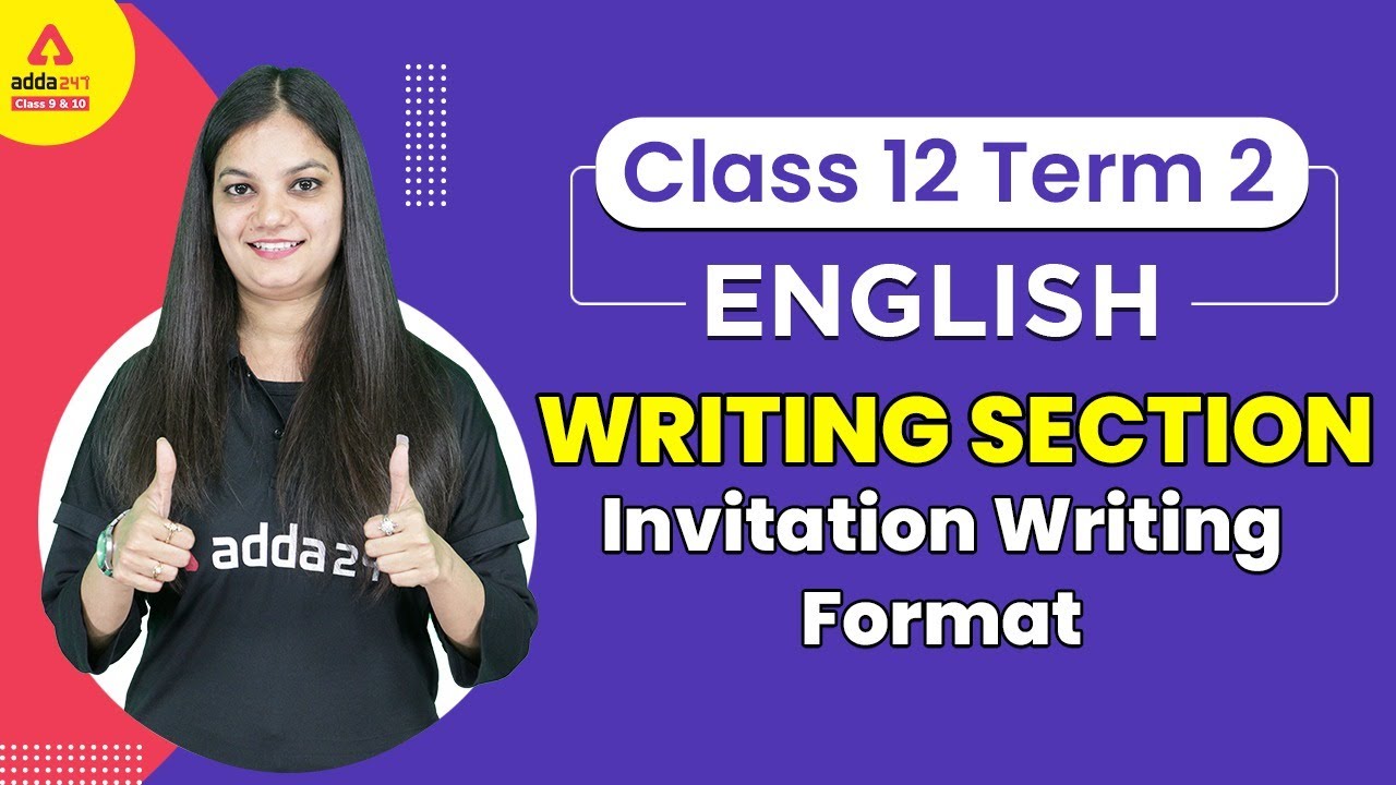 Invitation Writing | Class 12 English Term 2 | Writing Section ...