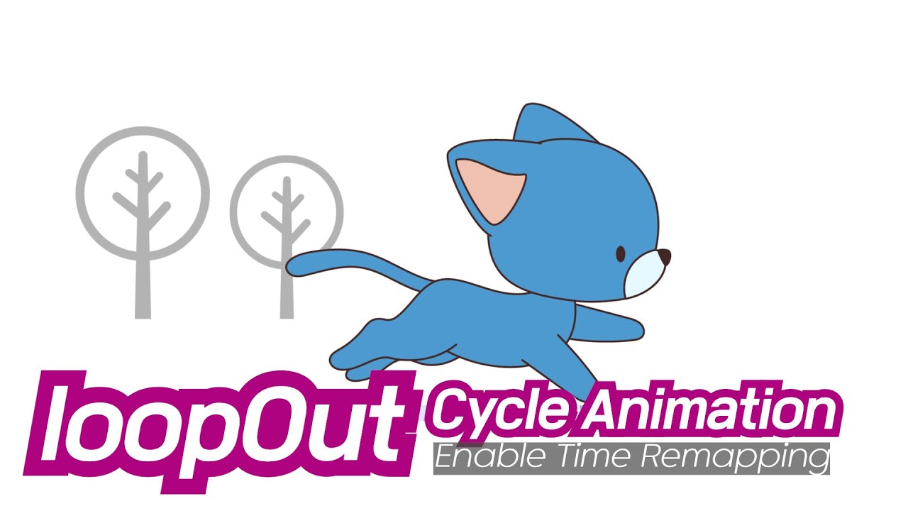 After Effects - Runing Cat, Cycle type, Loop Out, Loop Composition, Gif ...