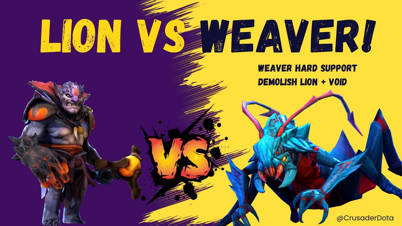 FULL GAME MADNESS! Weaver Hard Support DEMOLISH Lion + Void in Dota 2 ...