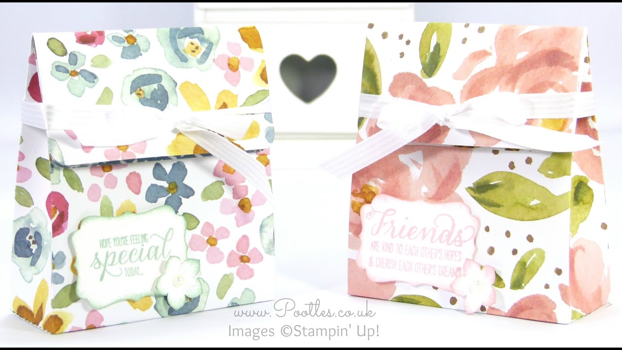 Stampin' Up! Pretty English Garden Bag Tutorial - YouTube