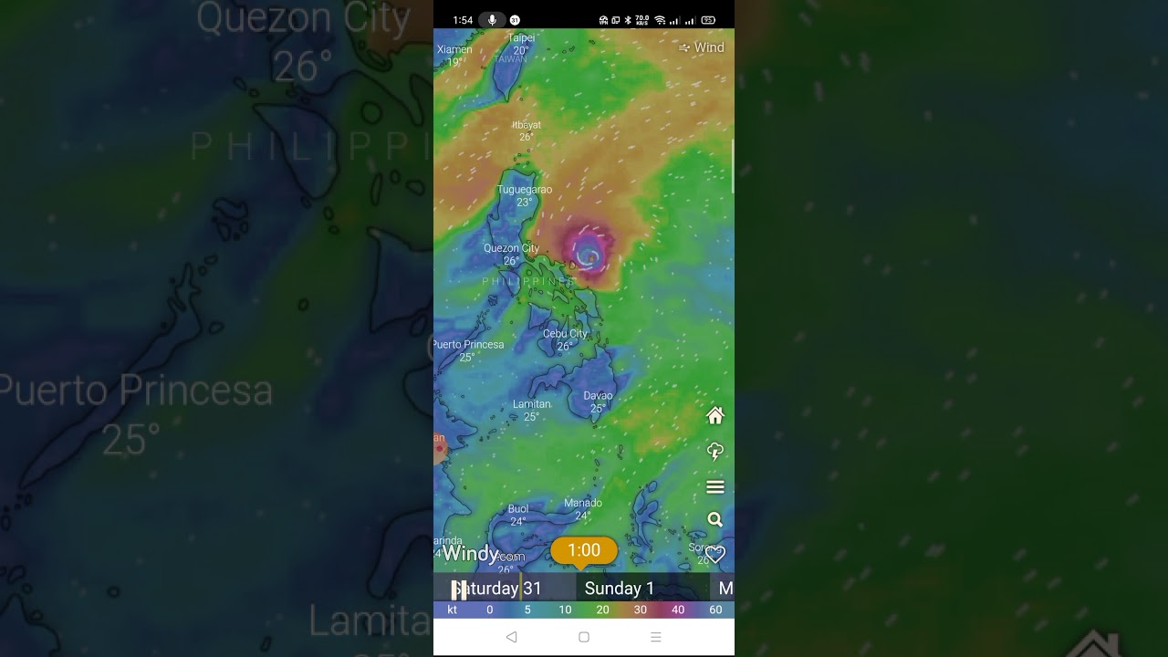 TYPHOON ROLLY ROUTE VIA SATELLITE IMAGE - YouTube