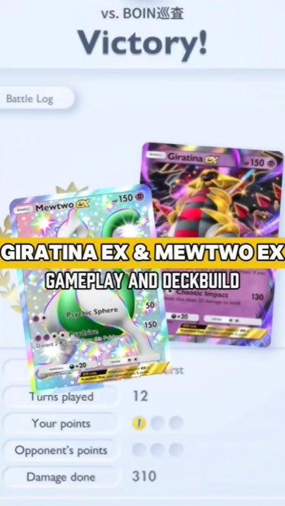 Giratina EX & Mewtwo EX Gameplay and DeckBuild - POKEMON TCG Pocket # ...