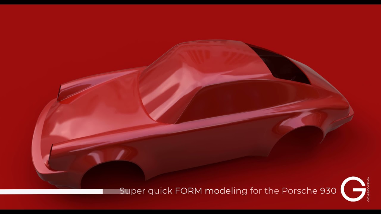 【Fusion360 Car modeling 】Super quick FORM modeling for the Porsche 930 ...
