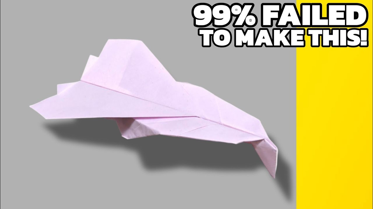 How to make F-22 raptor paper plane || bullet paper airplane || best ...