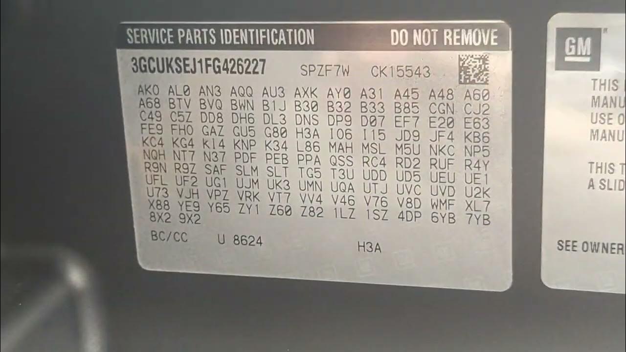 how-to-find-paint-code-on-2015-chevy-silverado-1500-youtube