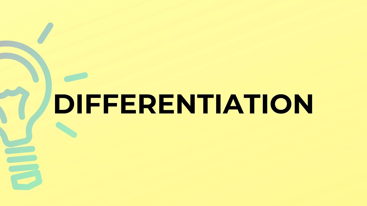 What is the meaning of the word DIFFERENTIATION? - YouTube