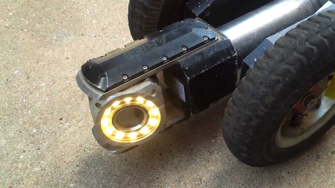 Aries Pipe & Sewer Inspection Tractor Color Camera - YouTube