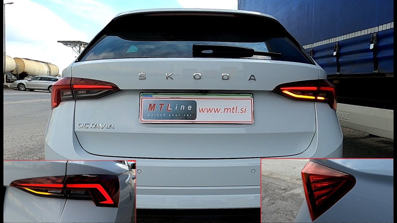 Skoda Octavia 4, MY2020 - how do rear LED lights work - kako delujejo ...