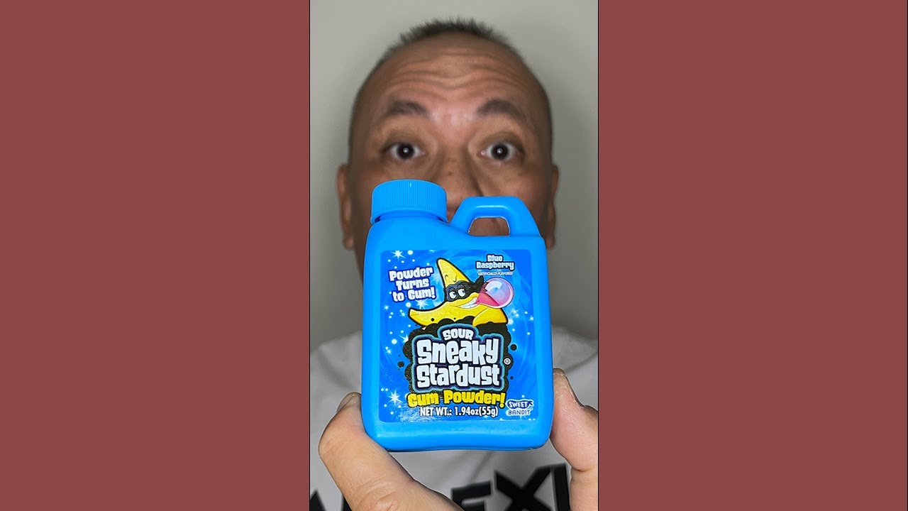 👂ASMR SNEAKY STARDUST SOUR GUM POWDER CANDY BLUE RASPBERRY FLAVOR👂 ...