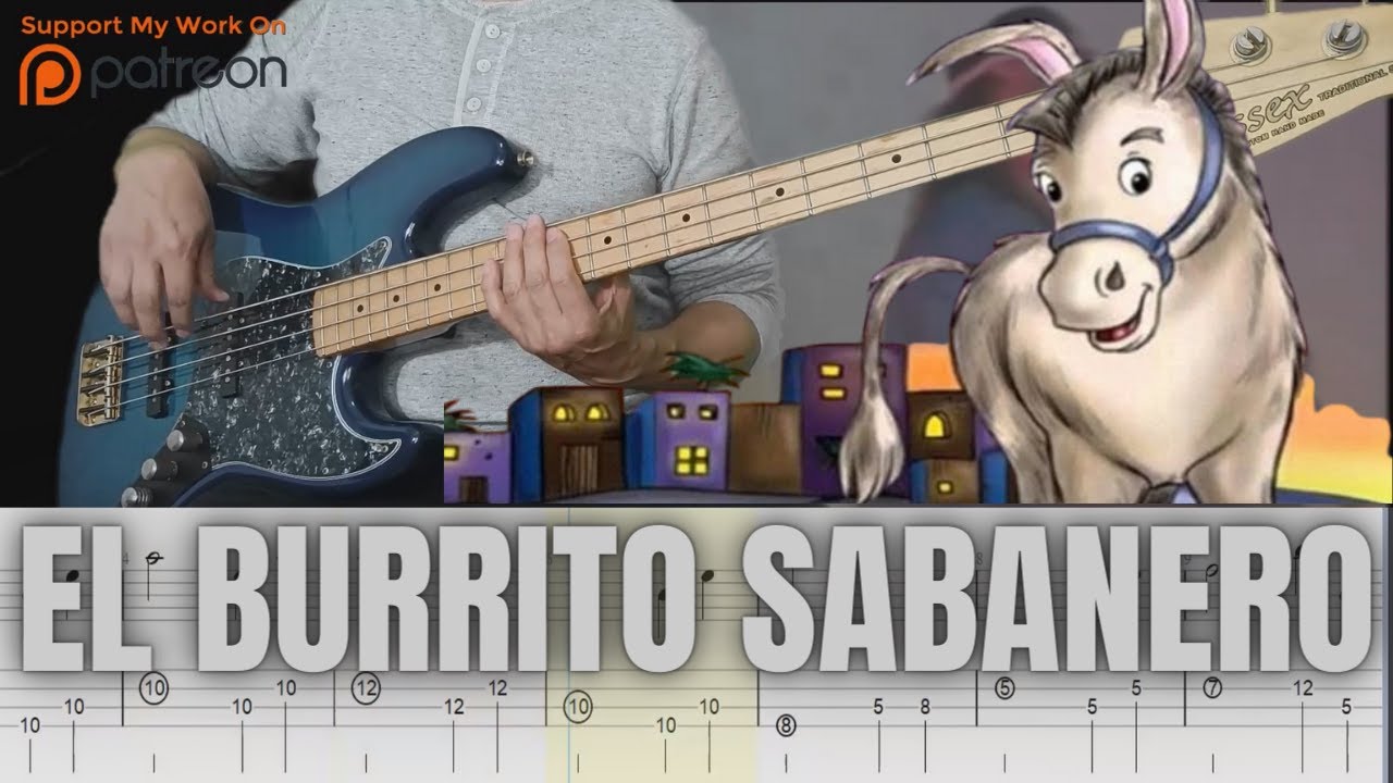La Rondallita - El Burrito Sabanero - Bajo Electrico - TABLATURA - YouTube