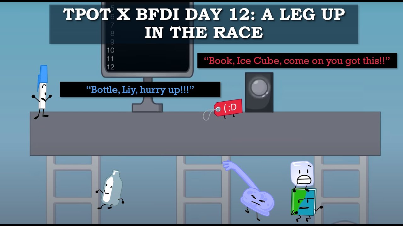 Tpot x BFDI Day 12: A leg up in the race - YouTube