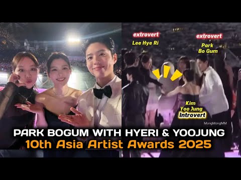 Park bogum, Kim yoo Jung and Lee hyeri unseen interactions at the 10th Asia Artist