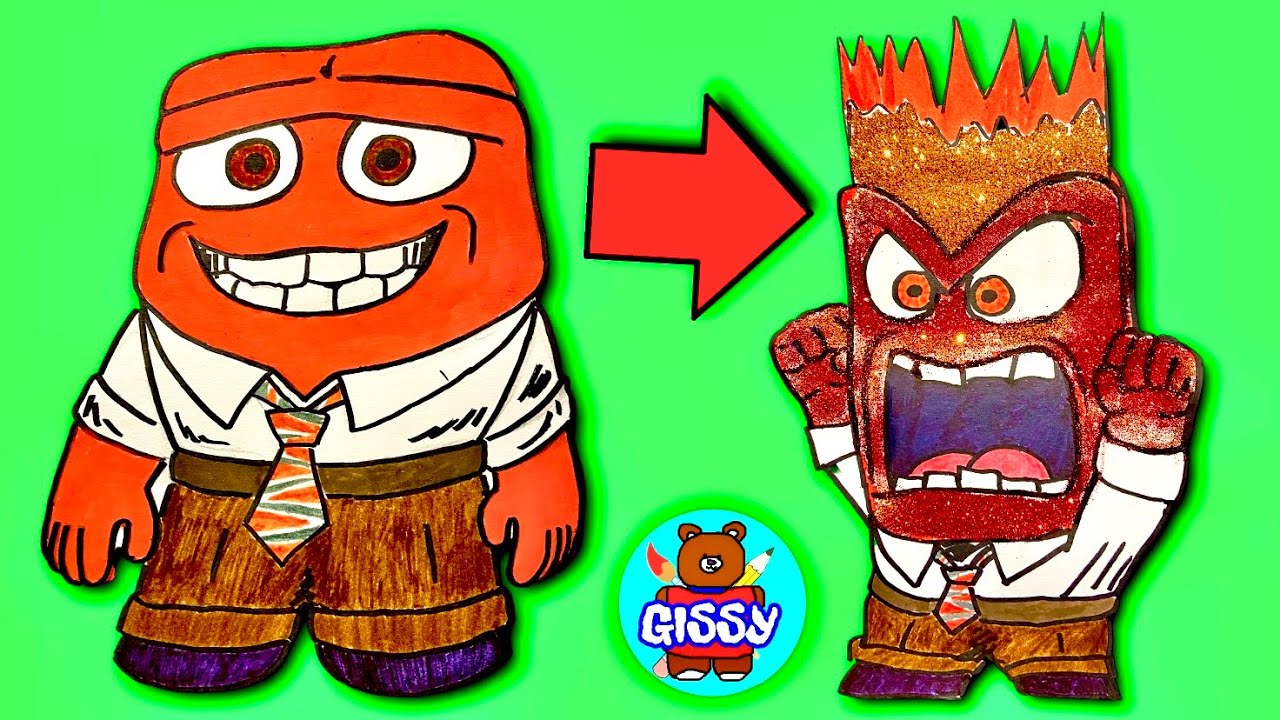 I Tried Drawing the Angry Inside Out Character - YouTube
