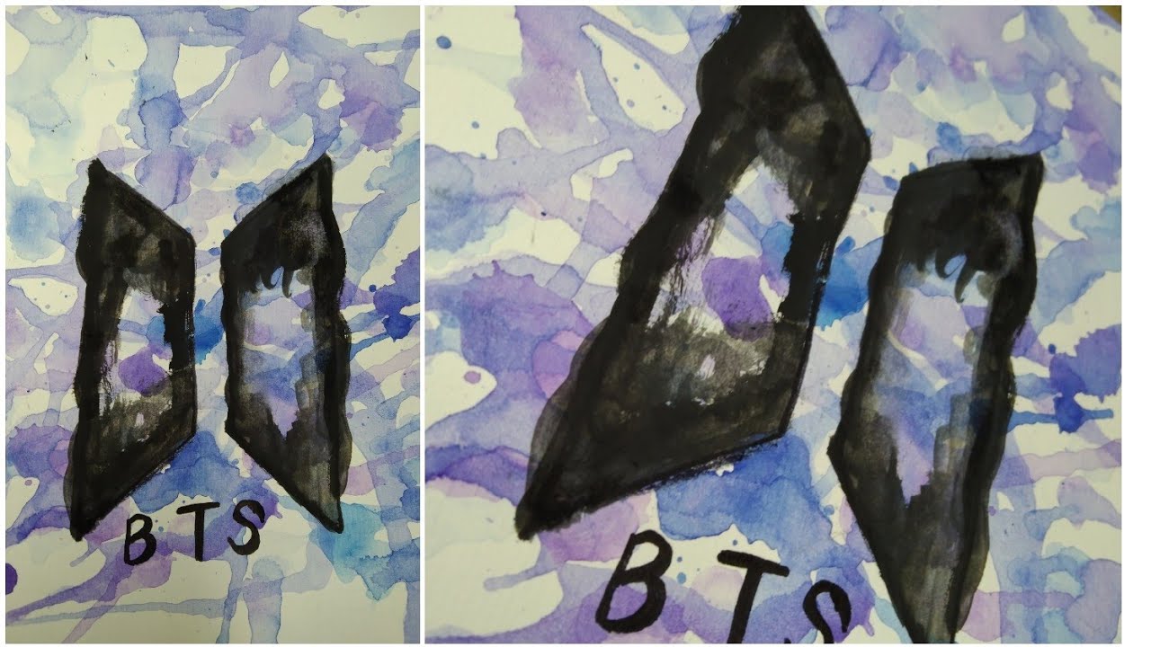 BTS Paintings | Painting For Beginners | Easy Painting | Watercolor ...