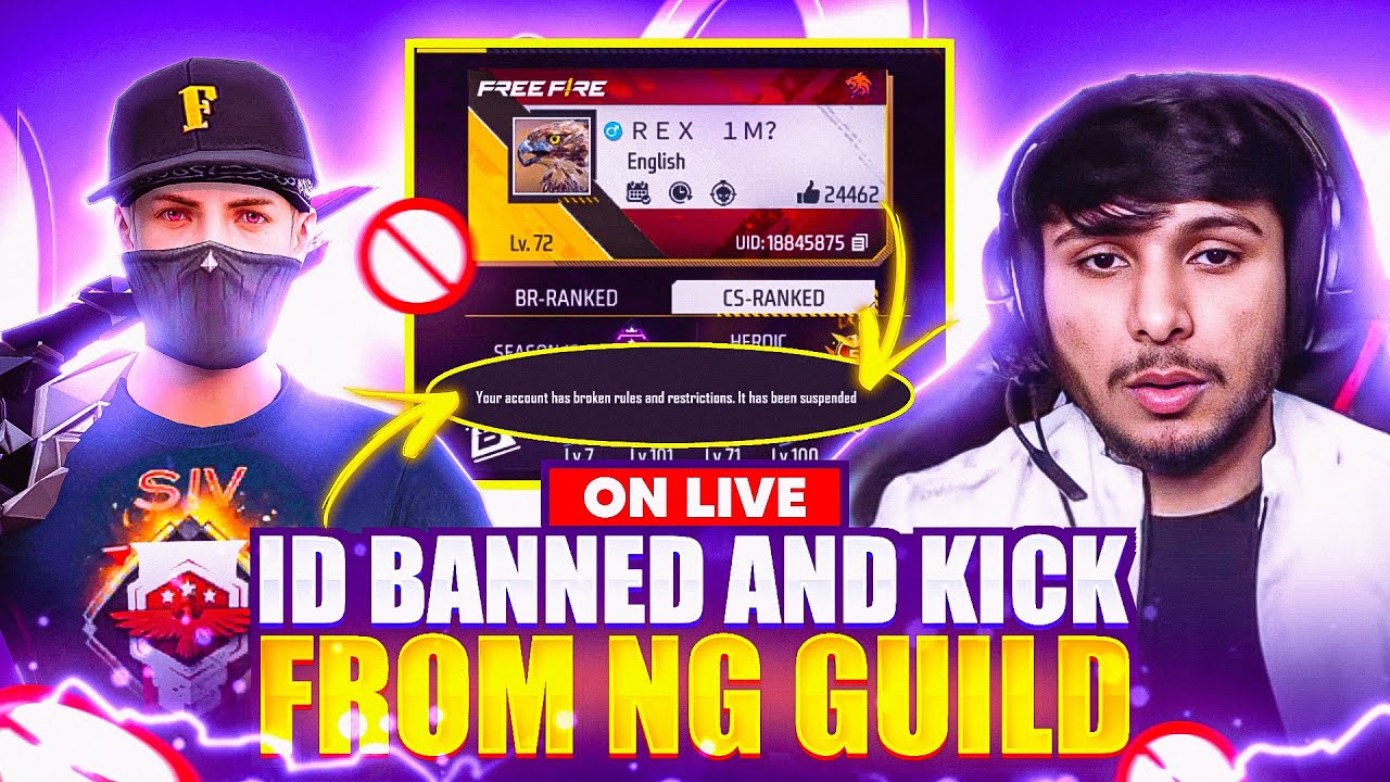 ON LIVE ID BANNED AND KICK FROM NG GUILD 😱🔥-SAMSUNG A3,A5,A6,A7,J2,J5 ...