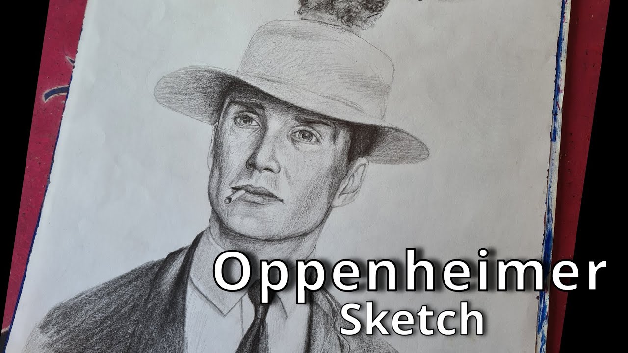 Oppenheimer Sketch [Cillian Murphy] Time-lapse - YouTube