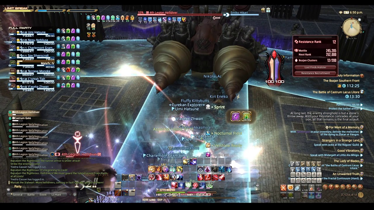 [FFXIV - Crystal] Castrum Lacus Litore (My first cleared) - YouTube