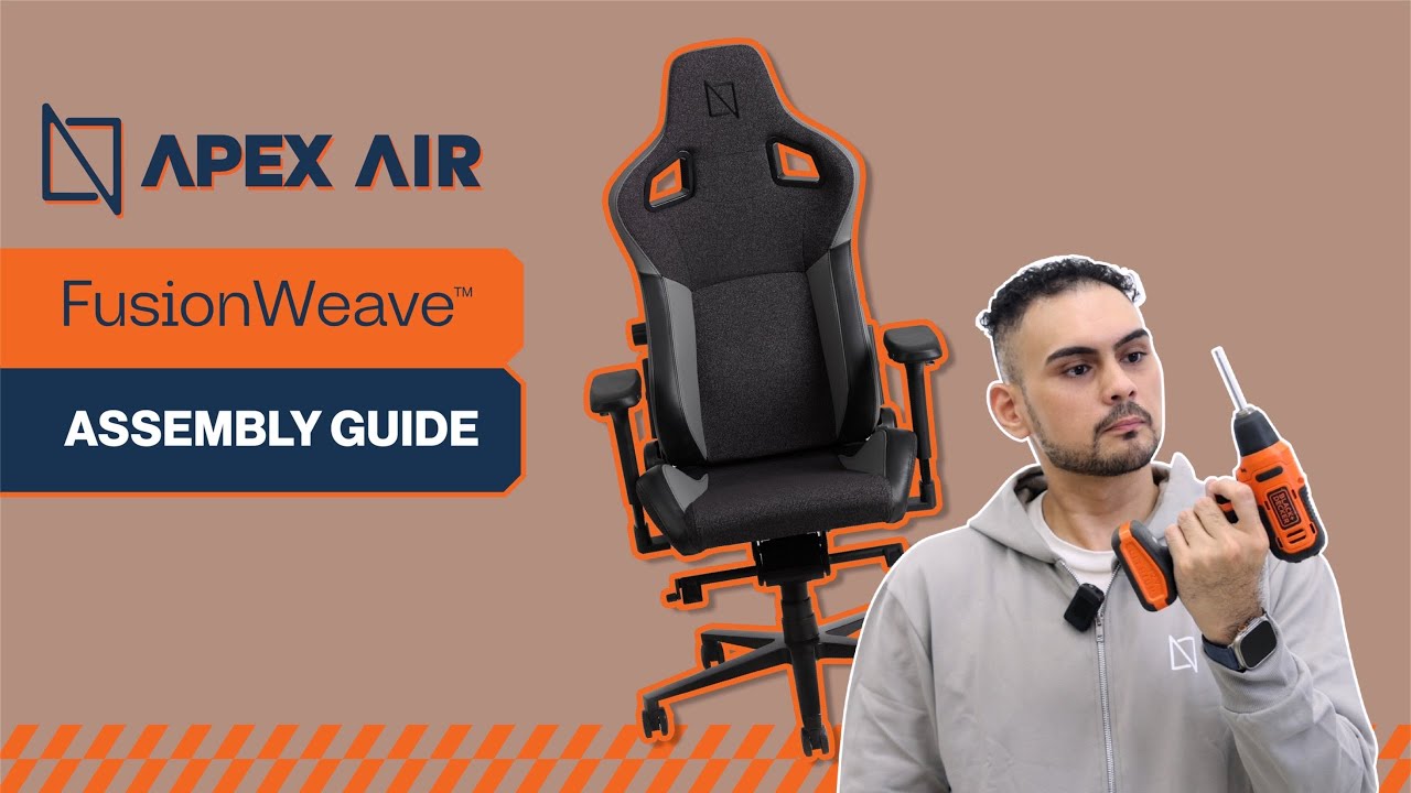 How to Assemble the APEX Air FusionWeave Gaming Chair | Step-by-Step ...