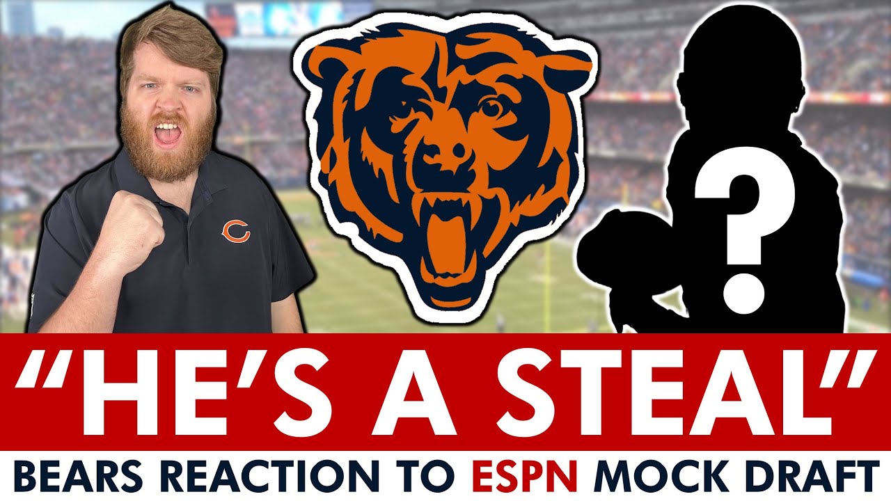 🚨Chicago Bears Mock Draft REACTION: Bears Land STEAL In ESPN 2-Round ...