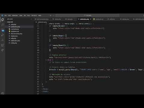 Trabalho banco de dados crud | PHP, MYSql, CSS - YouTube
