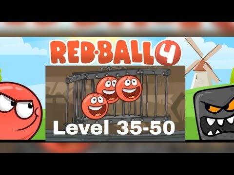 Red Ball 4 - Game play Walkthrough Part 3 - Levels 35 -50 part Levels ...