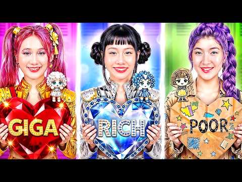 Rich Zoey Vs Broke Rumi Vs Giga Rich Mira Fall In Love With New Student! Huntrix Fight Over Boy