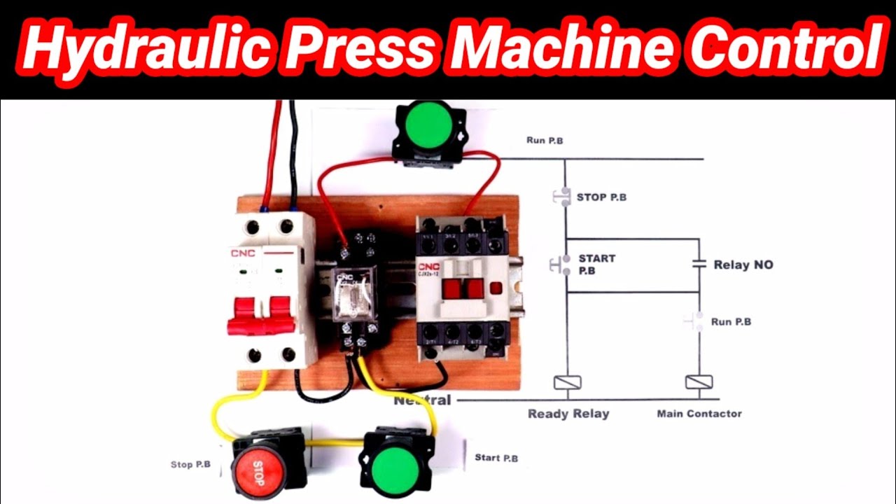 Electrical hydraulic press Machine Starter Control Wiring. - YouTube