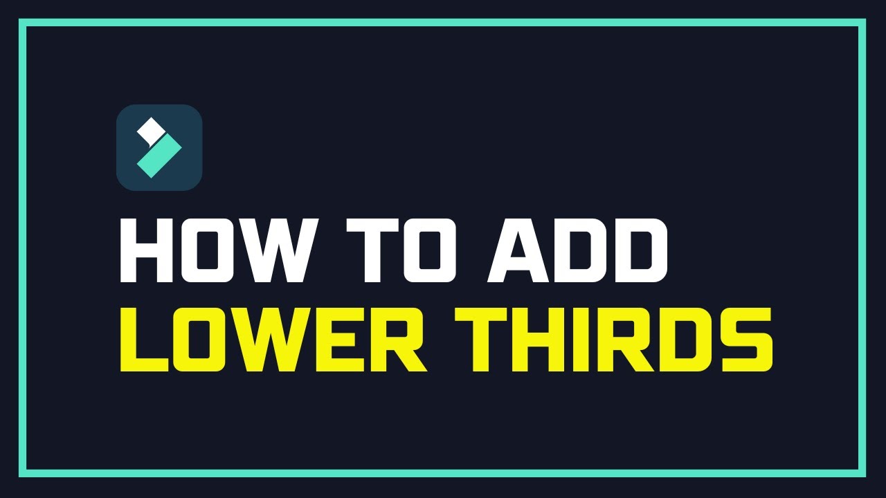 How to Add Lower Thirds on Filmora 12 - YouTube
