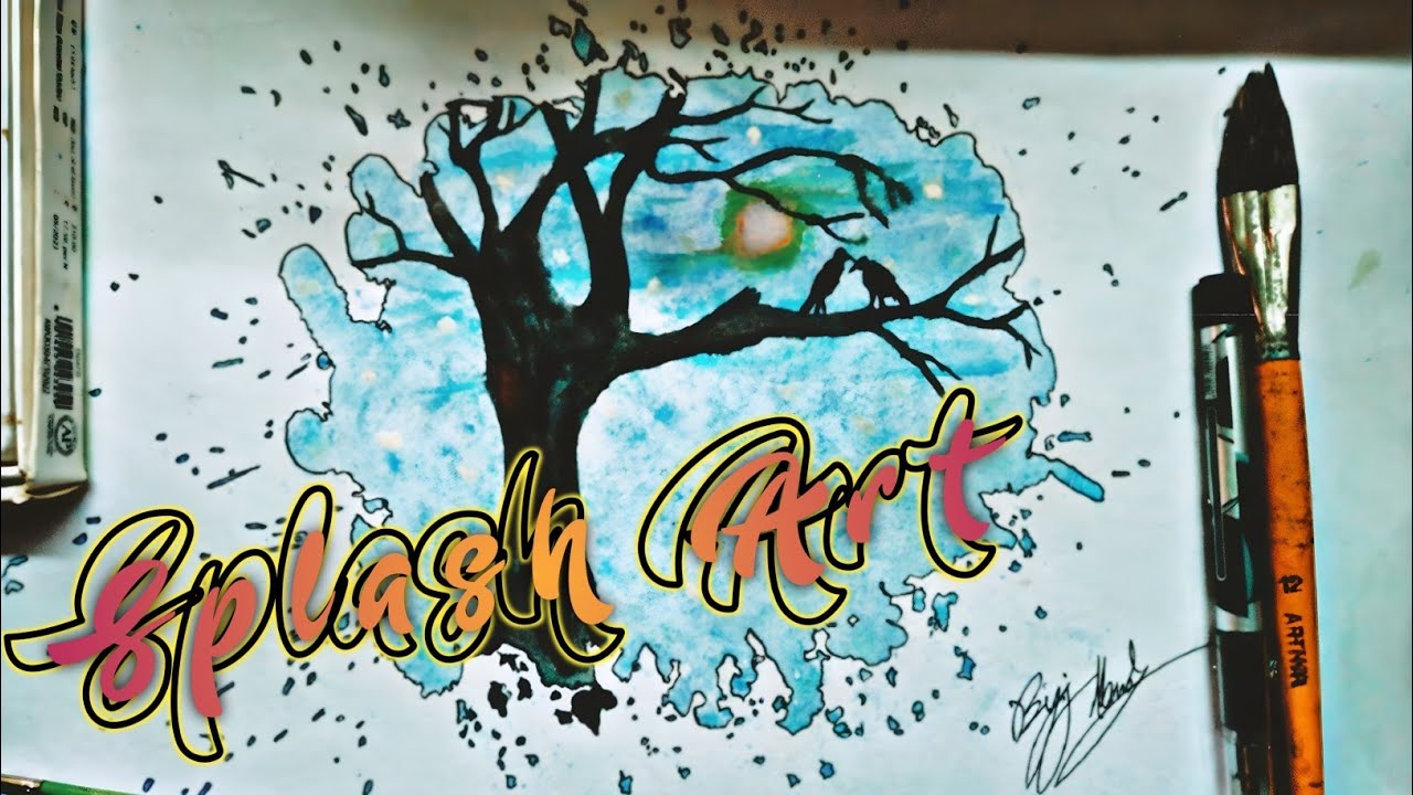 Splash Art Tutorial #painting #colors #art - YouTube