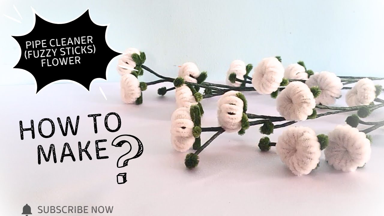 Pipe Cleaner Flower Tutorial | Easy Fuzzy Sticks Craft Idea - YouTube