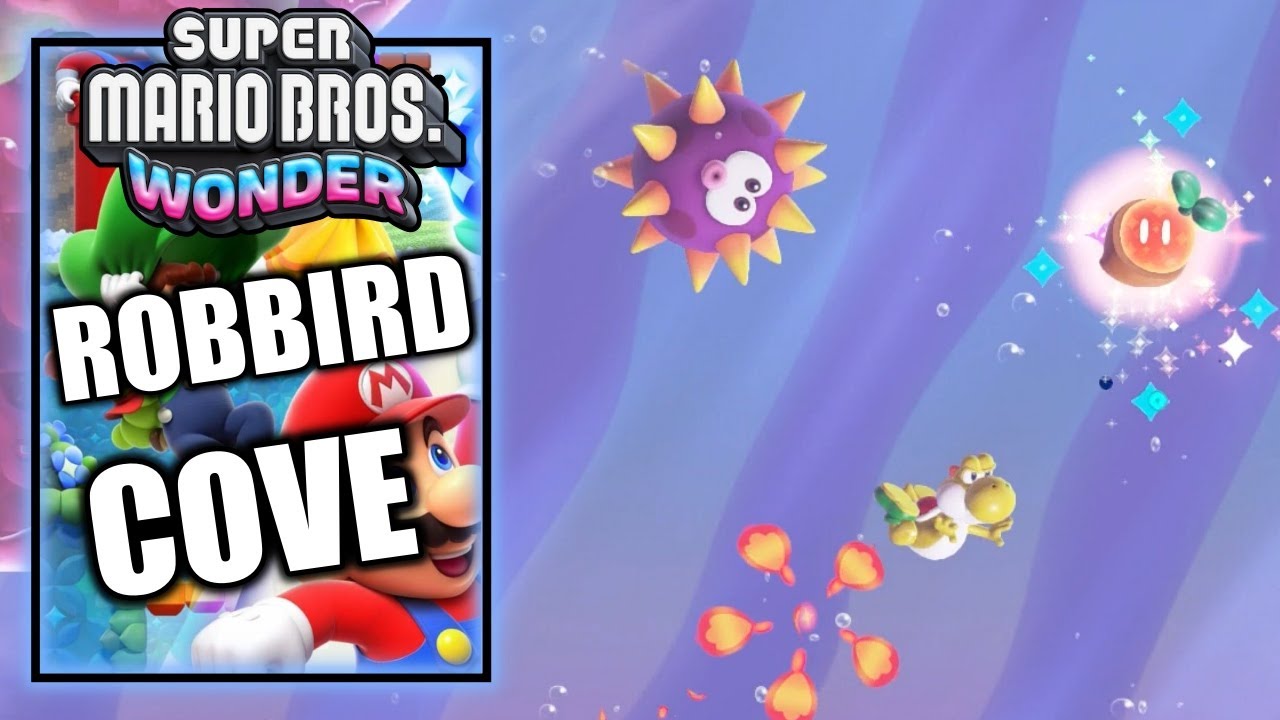 Super Mario Bros Wonder – Robbird Cove - 100% All Wonder Seeds, Flower ...