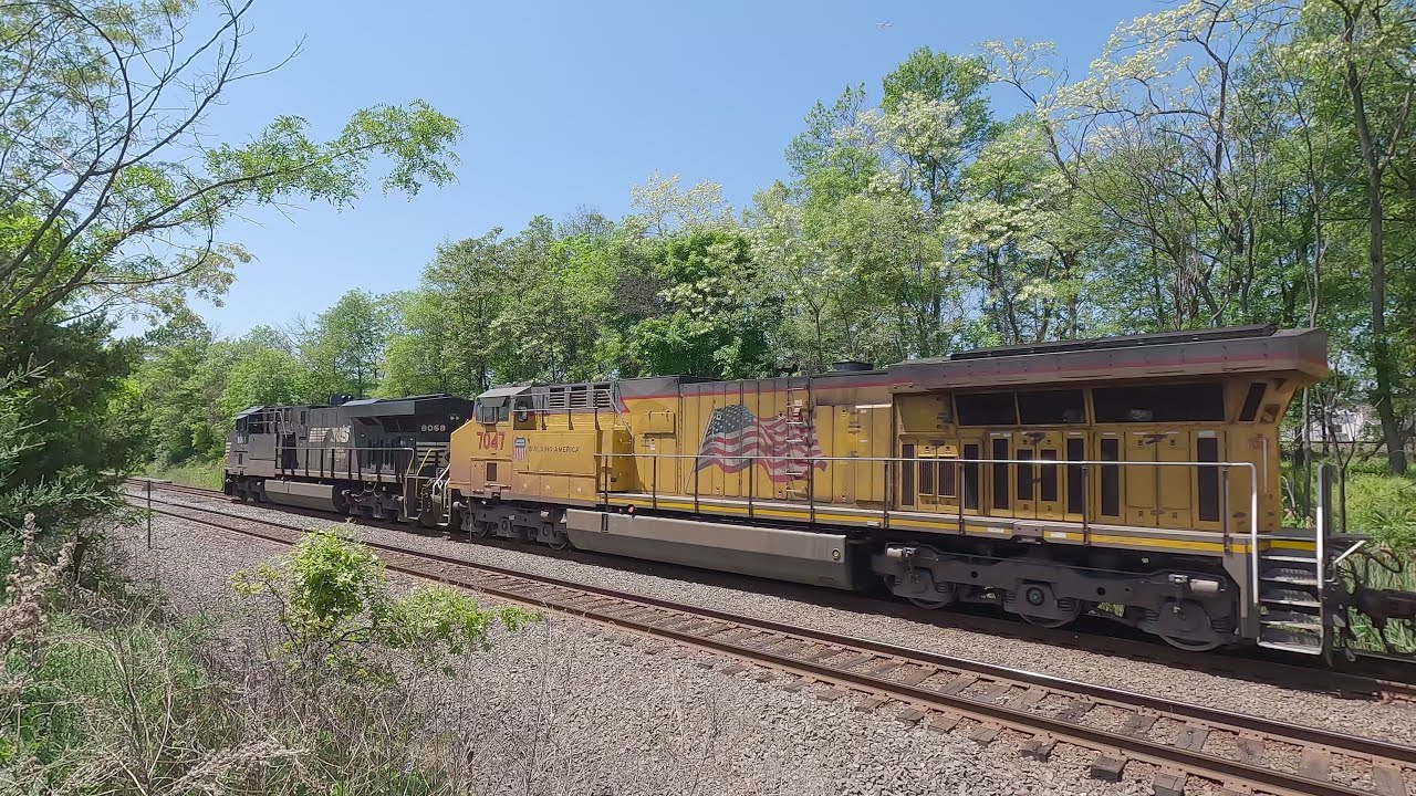 [4K] NS 11N with Elephant 8068 (GE ES44AC) leading UP Foreign Power ...