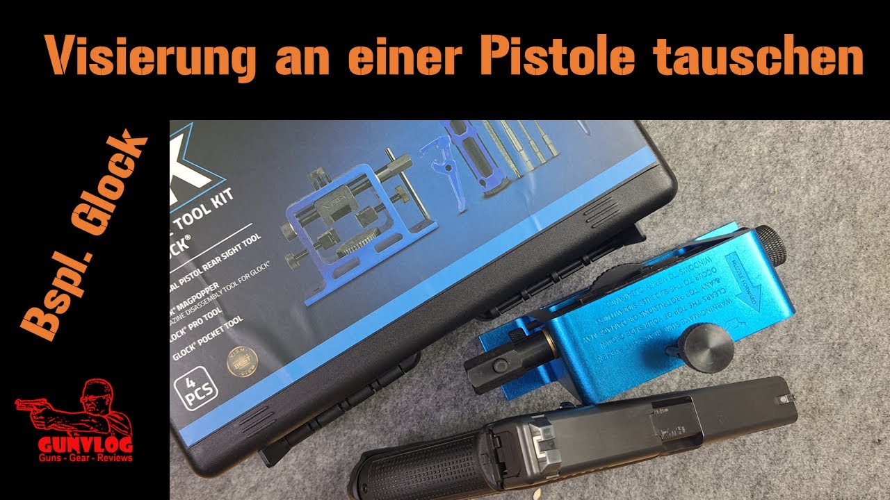 Kimme bei einer Pistole einsetzen - YouTube