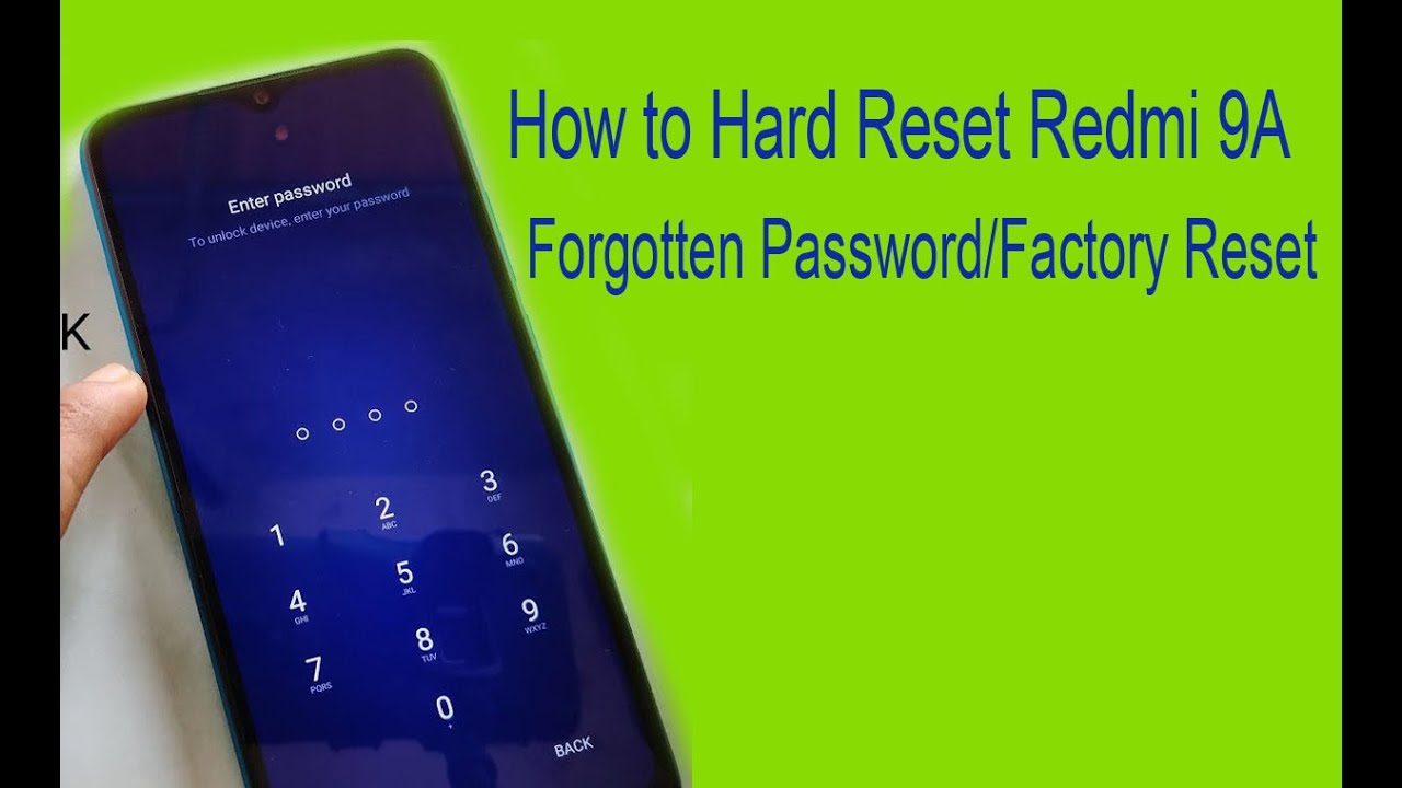 How to Hard Reset Redmi 9A - Factory Reset - YouTube