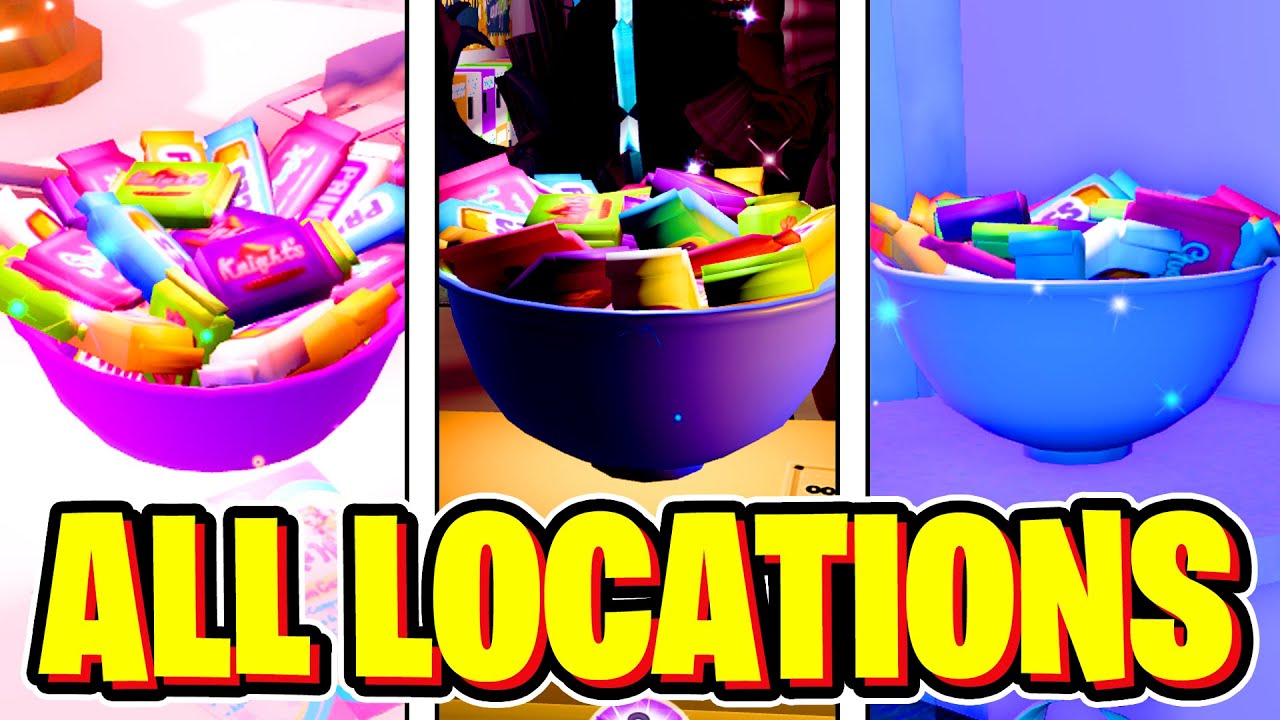 How To FIND ALL CANDY BOWL LOCATIONS In Roblox Royale High! Halloween ...