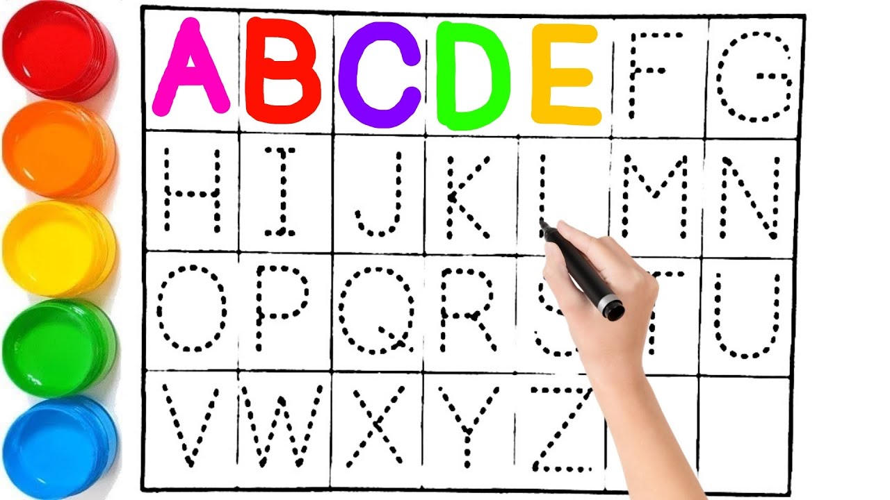 How to Draw Step-by-Step Alphabets forkids| कैसे बनाएं आसान ABCD |Easy ...