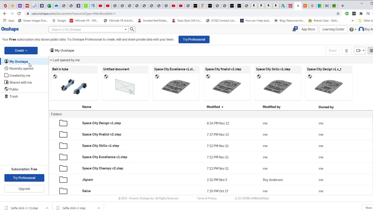 Selfie stick 01-How to upload (import) the file into Onshape - YouTube