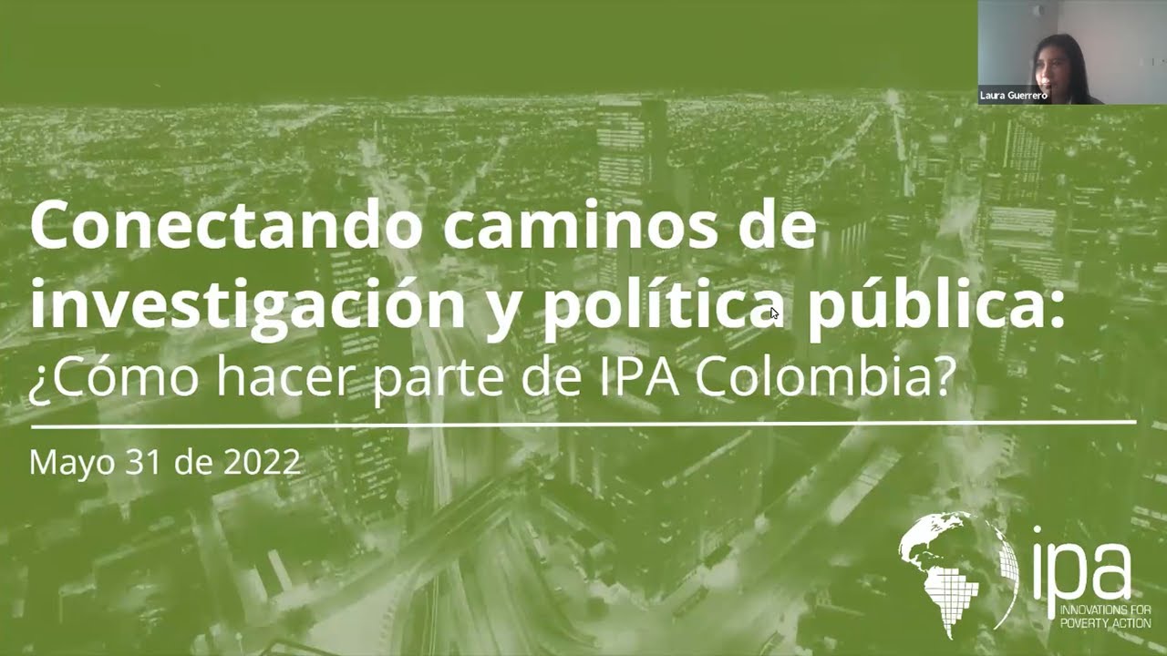 Conectando caminos de investigación y política pública: ¿Cómo hacer ...