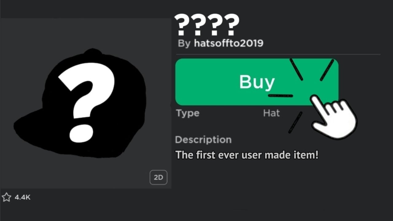 The FIRST Roblox UGC Item... - YouTube