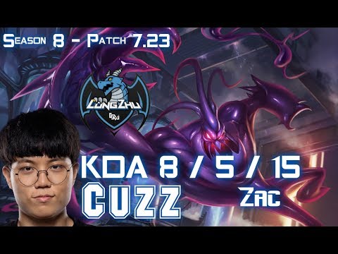 LZ Cuzz ZAC vs JARVAN IV Jungle - Patch 7.23 KR Ranked - YouTube