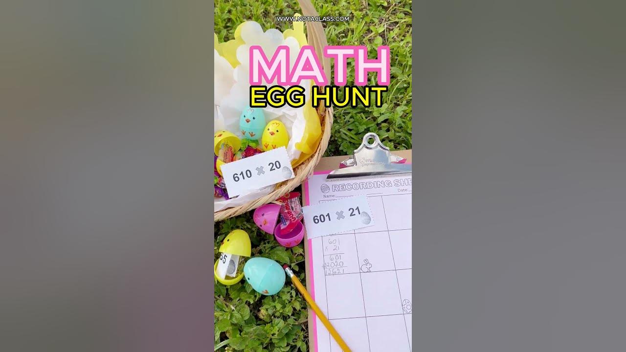 easter egg hunt math activity & game | multiplying by two digit numbers ...