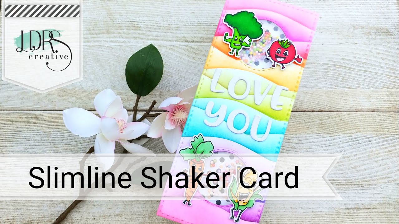 LDRS Creative // Slimline Shaker Card - YouTube