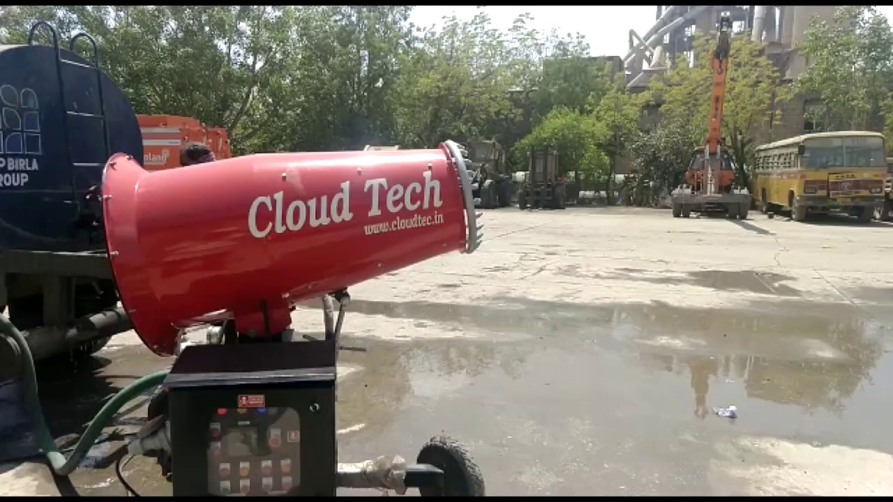 Super water mist Fogging machine cannon for dust suppression. Cloud ...